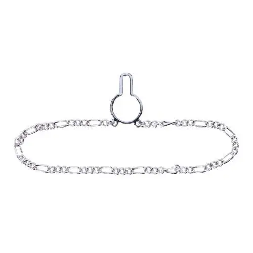 Trafalgar Sutton Sterling Figaro Tie Chain - Silver