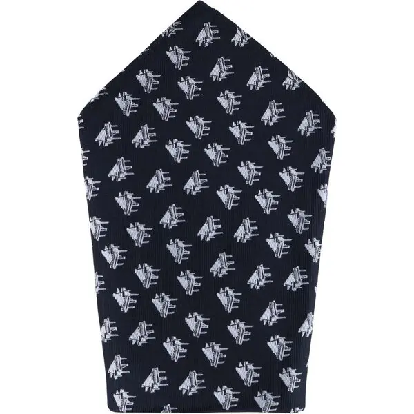 Trafalgar The Chopin Classical Piano Silk Pocket Square - Black
