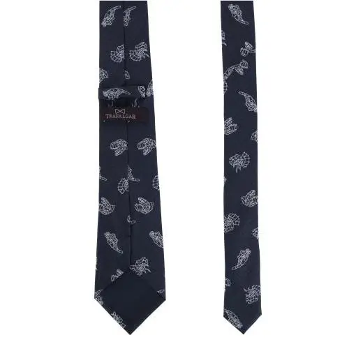 Trafalgar Dino Constellations Silk Novelty Necktie - Black