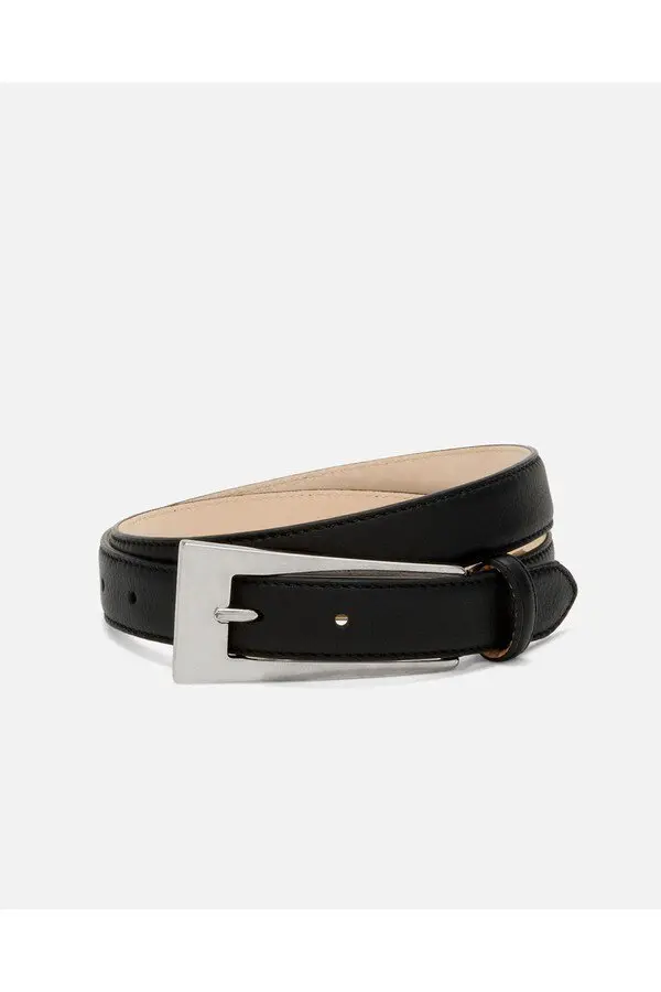 AUREUM No. 10 Leather Belt - Silver