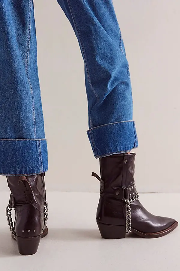 Free People We The Free Aiden Chain Boots - Brown