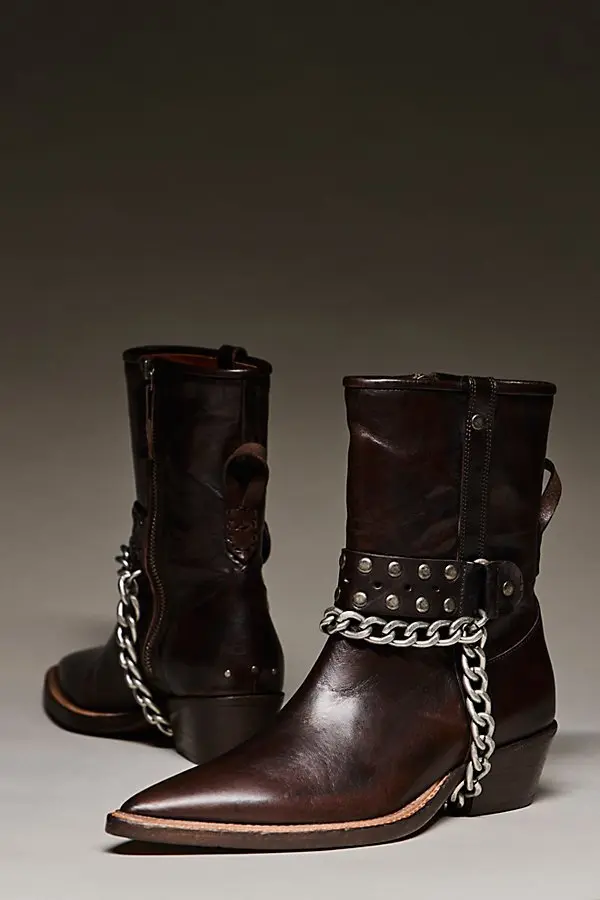 Free People We The Free Aiden Chain Boots - Brown