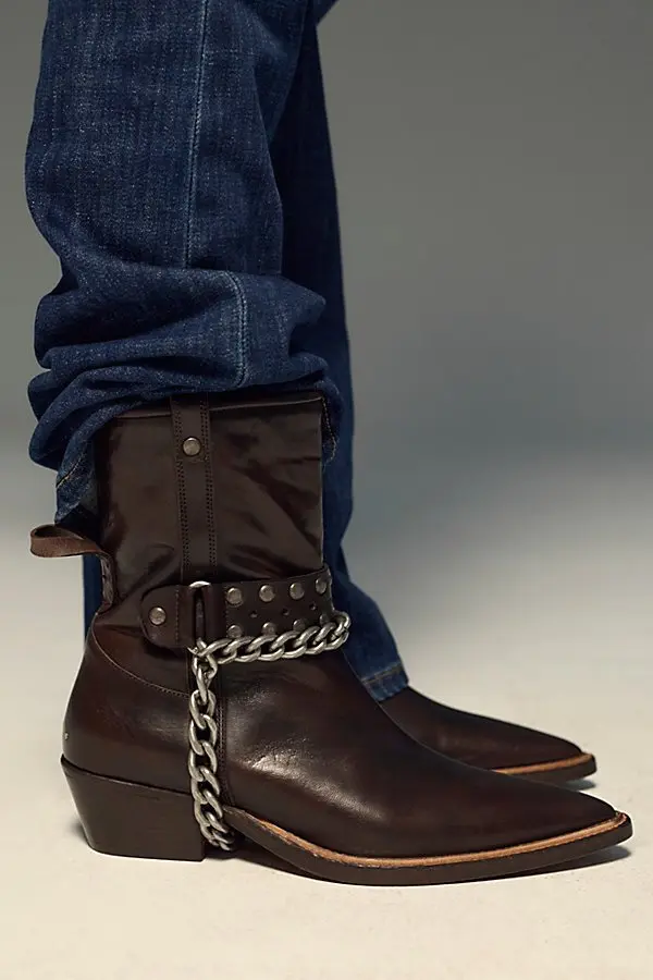 Free People We The Free Aiden Chain Boots - Brown