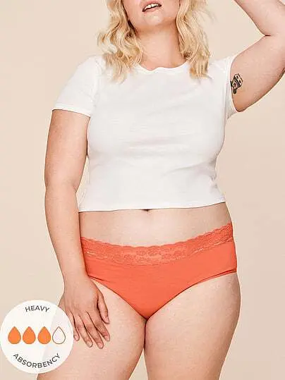 Victoria's Secret Adore Me Ella Midi Brief Period Panty - Orange