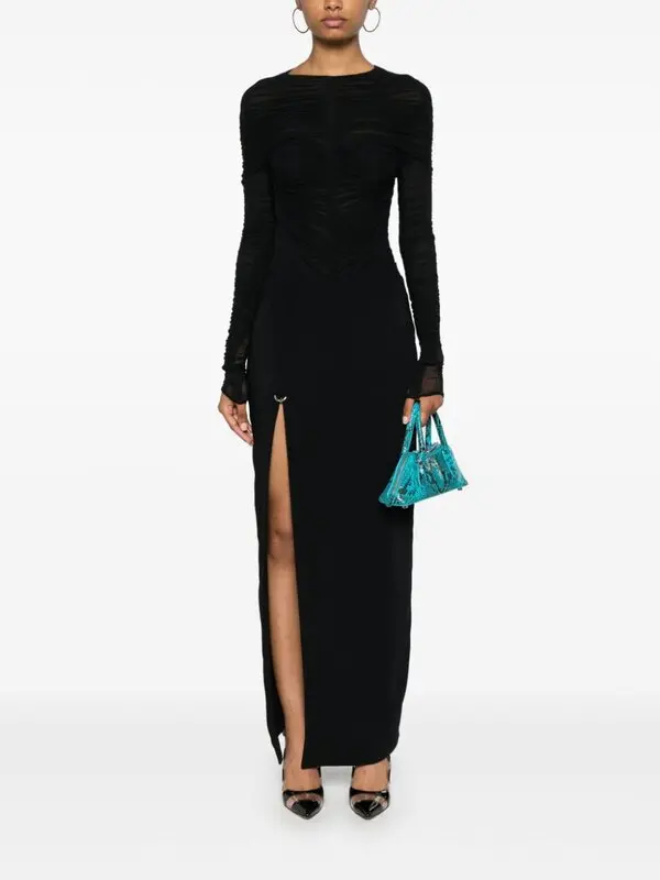 MUGLER Side-slit Maxi Skirt