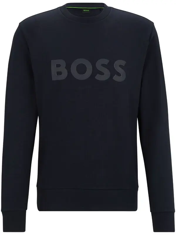 BOSS Logo Print Sweatshirt - Blue