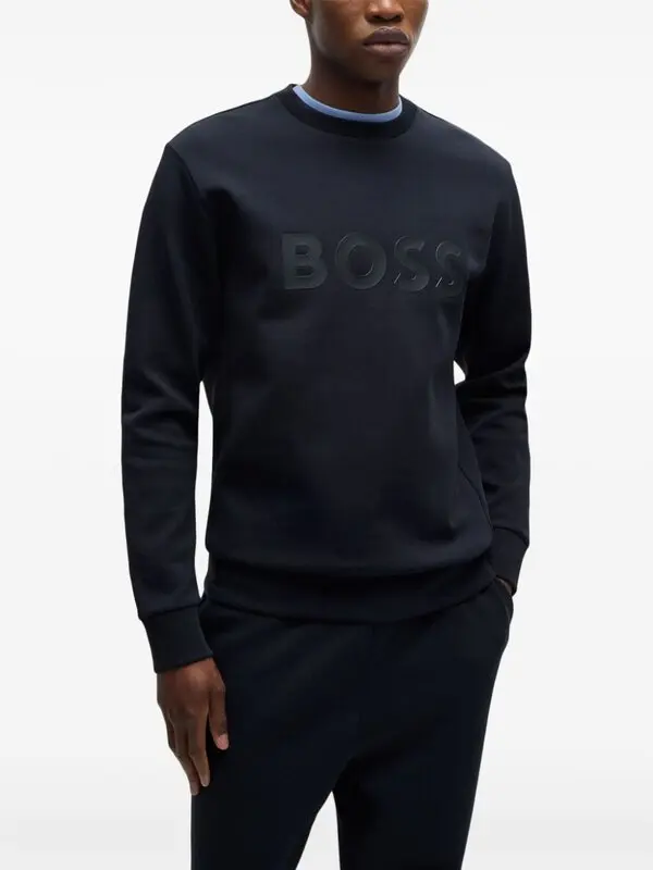 BOSS Logo Print Sweatshirt - Blue