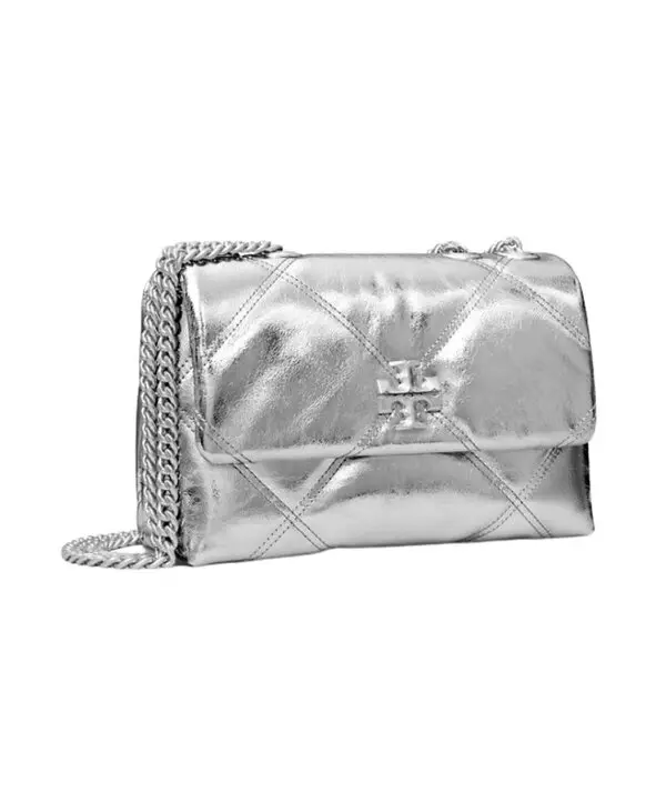 Tory Burch - Tory Burch Small Kira Diamond Quilt Metallic Convertible Shoulder Bag