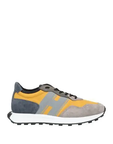 Hogan Leather And Textile Low-top Sneakers - Yellow