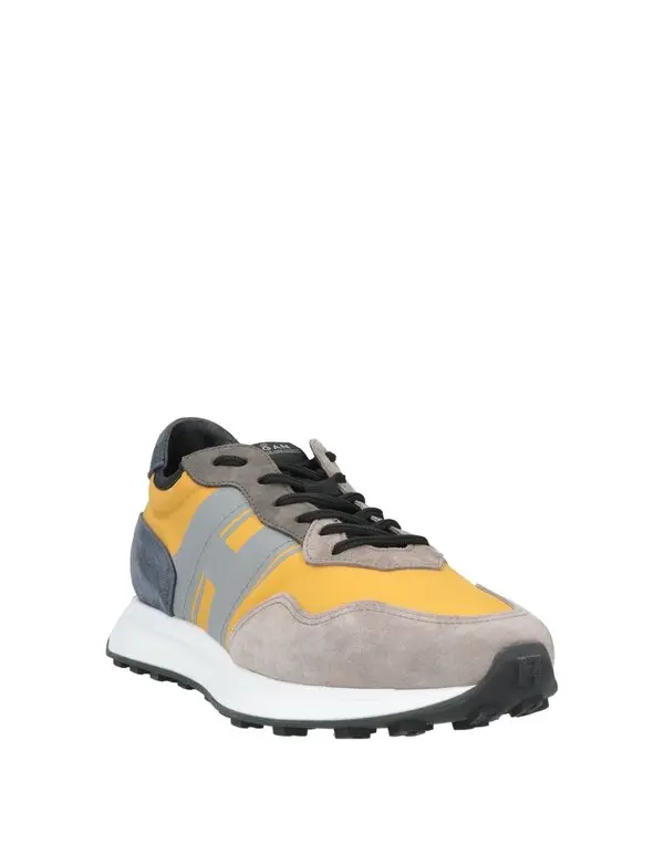 Hogan Leather And Textile Low-top Sneakers - Yellow