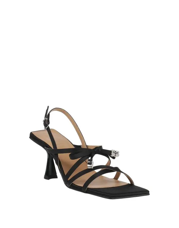 GANNI Slingback Sandals With Crystal Embellishments
