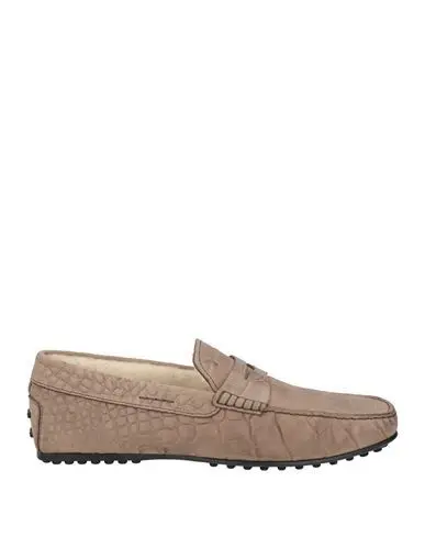 TOD'S Shearling-lined Crocodile Driving Loafers