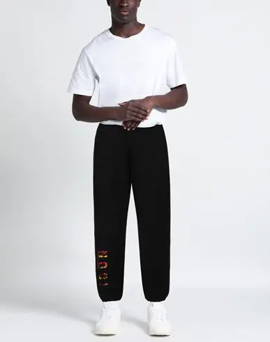 Dsquared2 Cotton Fleece Track Pants With Print - Black