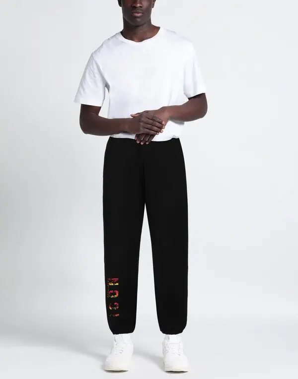 Dsquared2 Cotton Fleece Track Pants With Print - Black