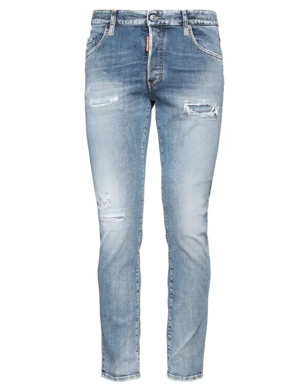 Dsquared2 Jeans In Cotton, Elastane, And Calfskin