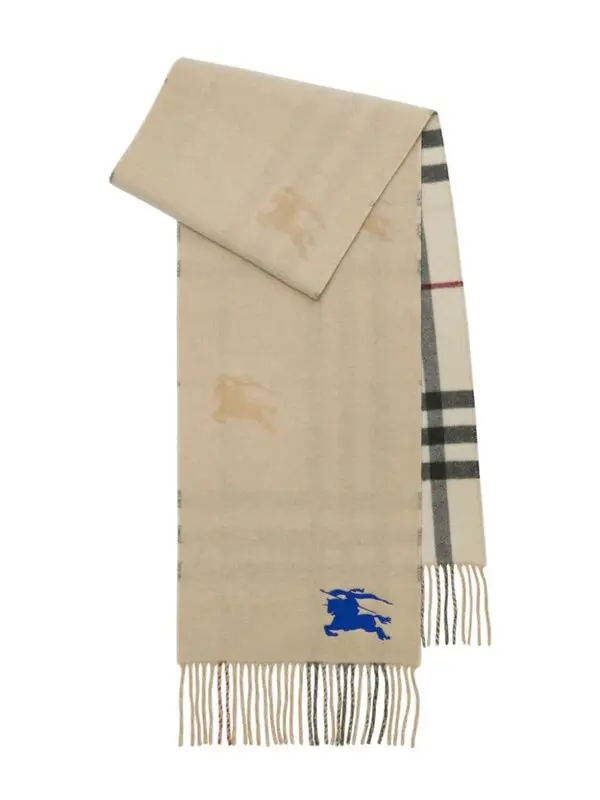 Burberry Reversible Check Cashmere Scarf - Neutrals