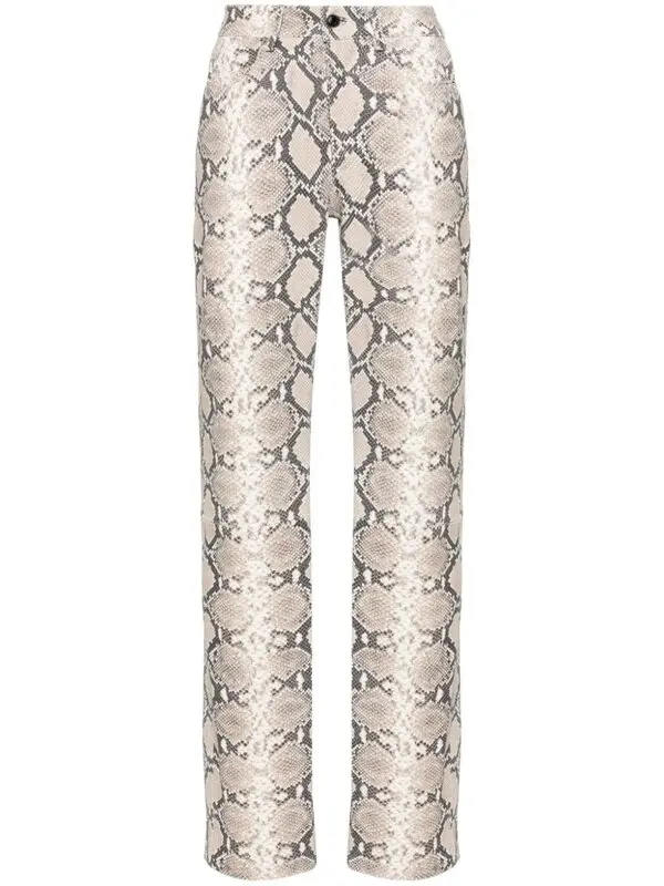 MARINE SERRE Python-print Trousers