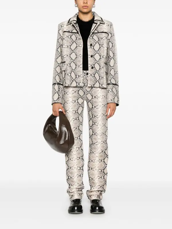 MARINE SERRE Python-print Trousers