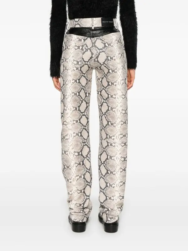 MARINE SERRE Python-print Trousers