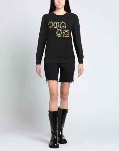 Liu Jo Cotton Elastane Crewneck Sweatshirt With Puffed Sleeves
