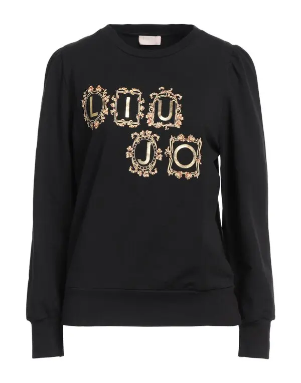 Liu Jo Cotton Elastane Crewneck Sweatshirt With Puffed Sleeves