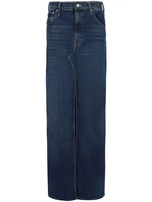 MOTHER The Bombshell Maxi Denim Skirt
