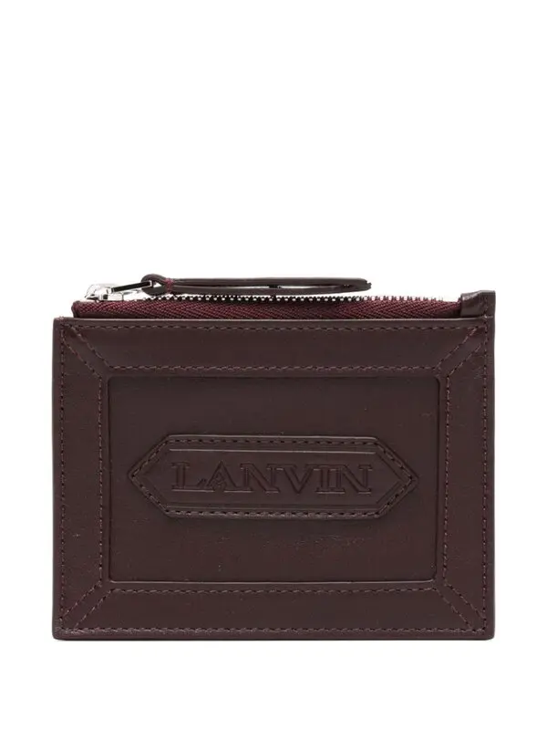 LANVIN Logo-patch Wallet - Red