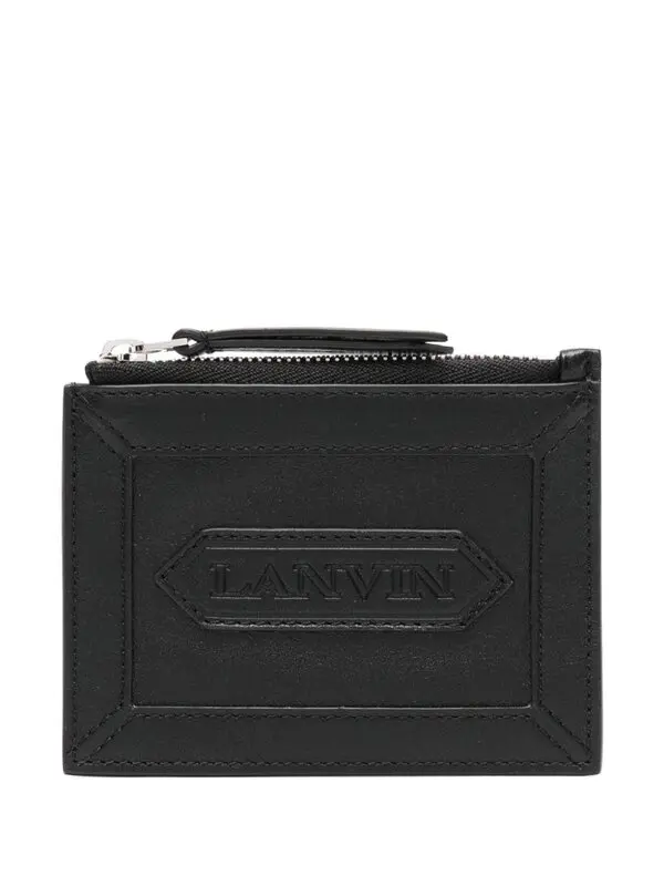 LANVIN Logo-patch Wallet - Black