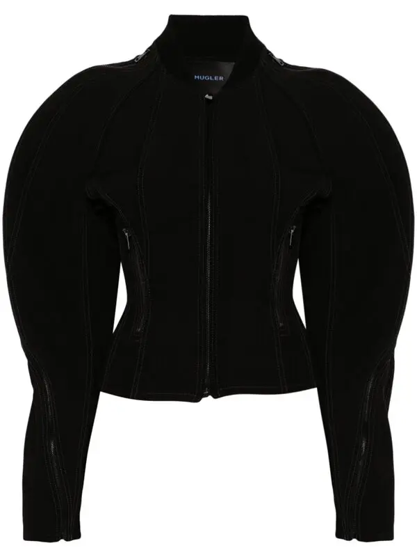 MUGLER Zipped Sculpted Sleeves Jacket