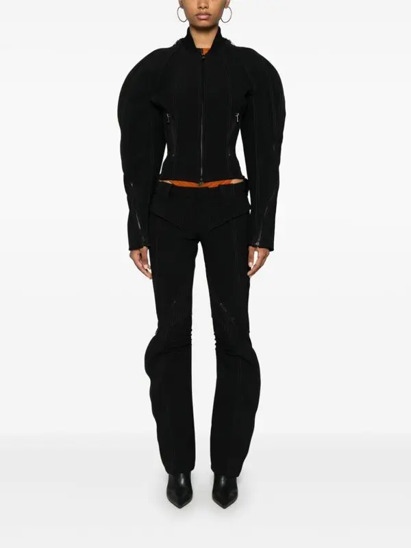 MUGLER Zipped Sculpted Sleeves Jacket