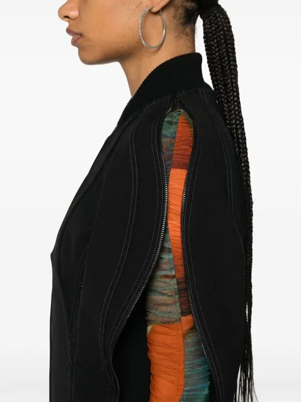 MUGLER Zipped Sculpted Sleeves Jacket