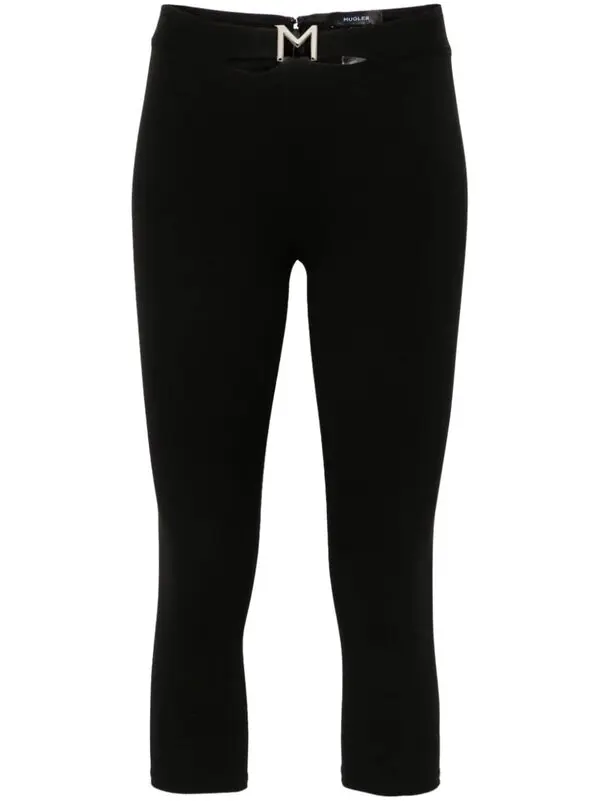MUGLER Logo Plaque Knee-length Trousers