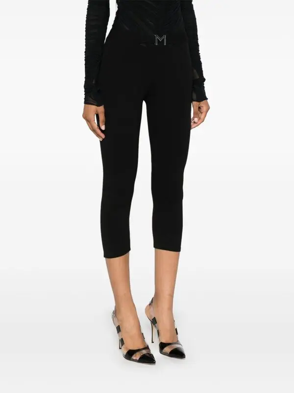 MUGLER Logo Plaque Knee-length Trousers
