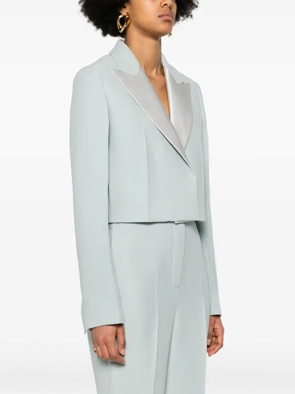 Fendi Cropped Contrast-panel Blazer