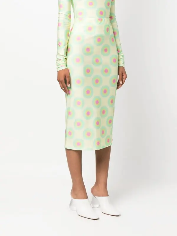 Sportmax Graphic-print Midi Skirt