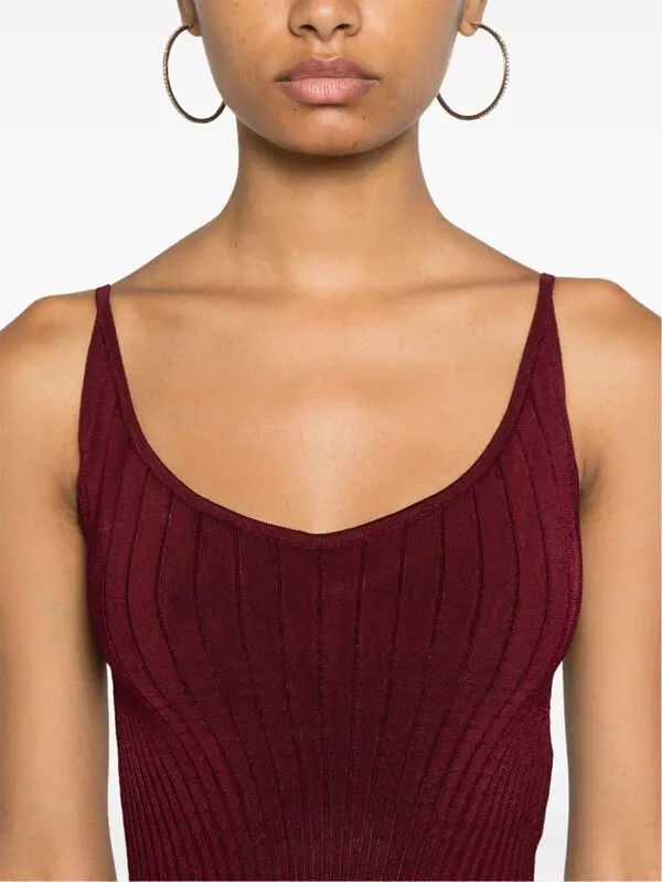 MUGLER Sleeveless Knitted Midi Dress