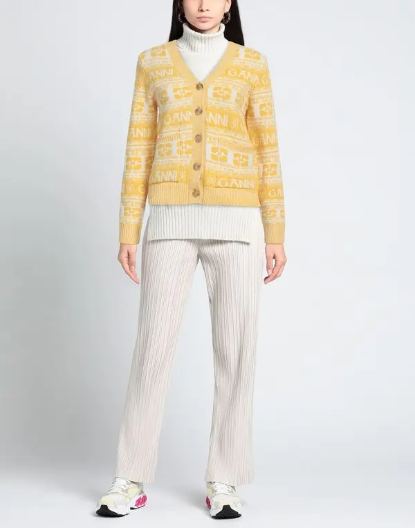 GANNI Cardigan In Wool And Recycled Fibers
