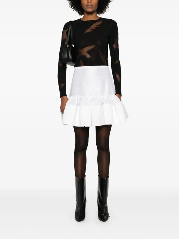 Alexander McQueen Feather-intarsia Blouse