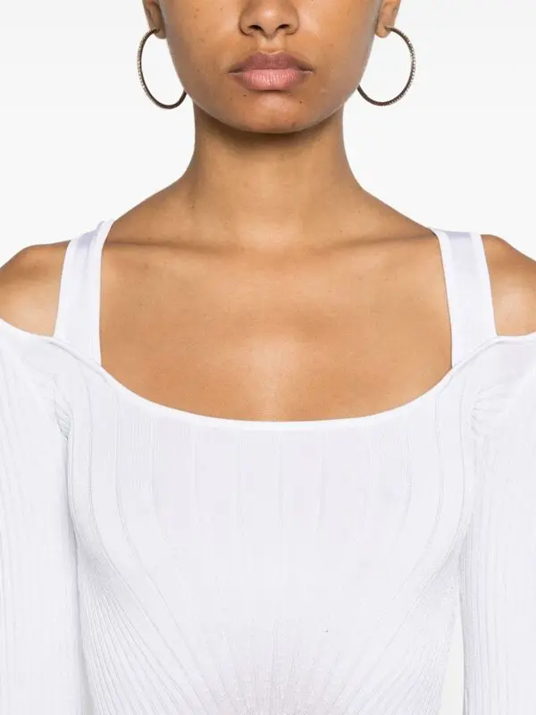 MUGLER Strapped Long-sleeved Bodysuit