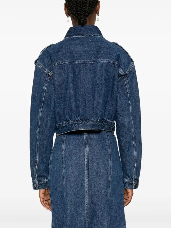 SELF-PORTRAIT Cropped Denim Jacket