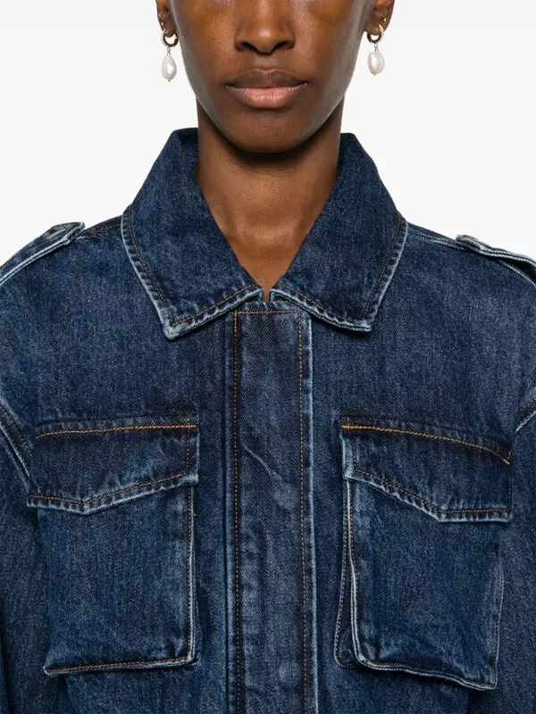 SELF-PORTRAIT Cropped Denim Jacket