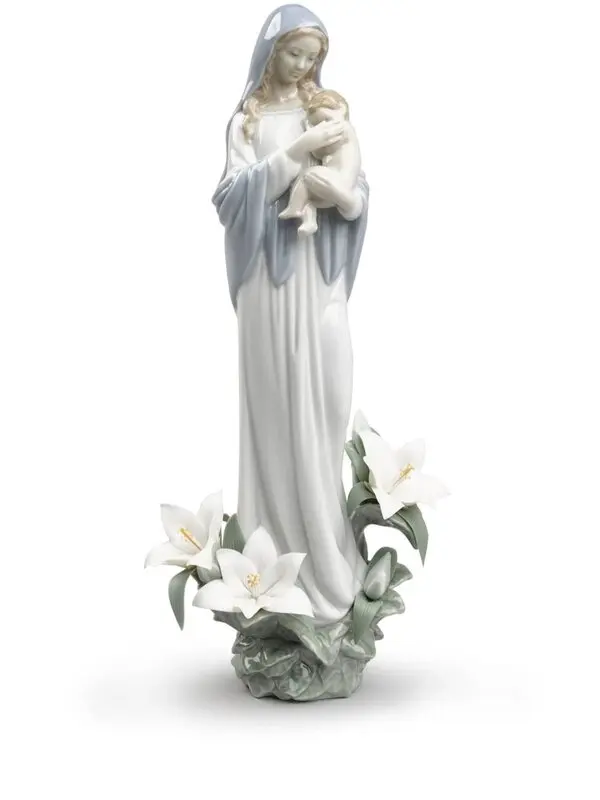 LLADRO Madonna Of The Flowers Figurine - White