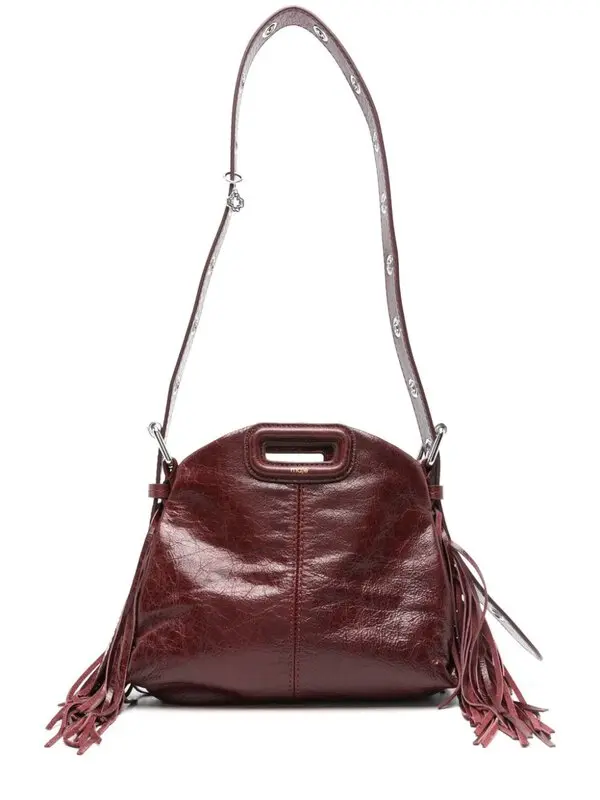 Maje Mini Miss M Leather Shoulder Bag - Red