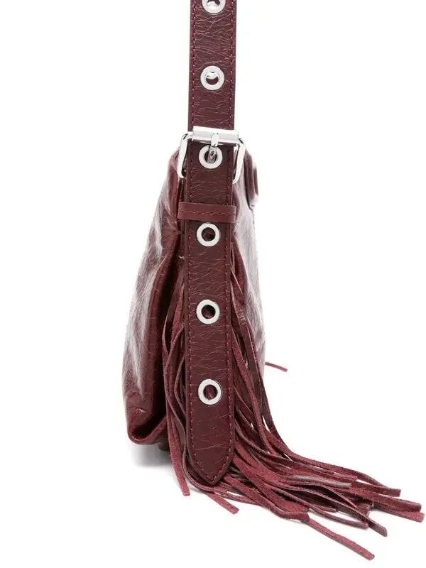 Maje Mini Miss M Leather Shoulder Bag - Red