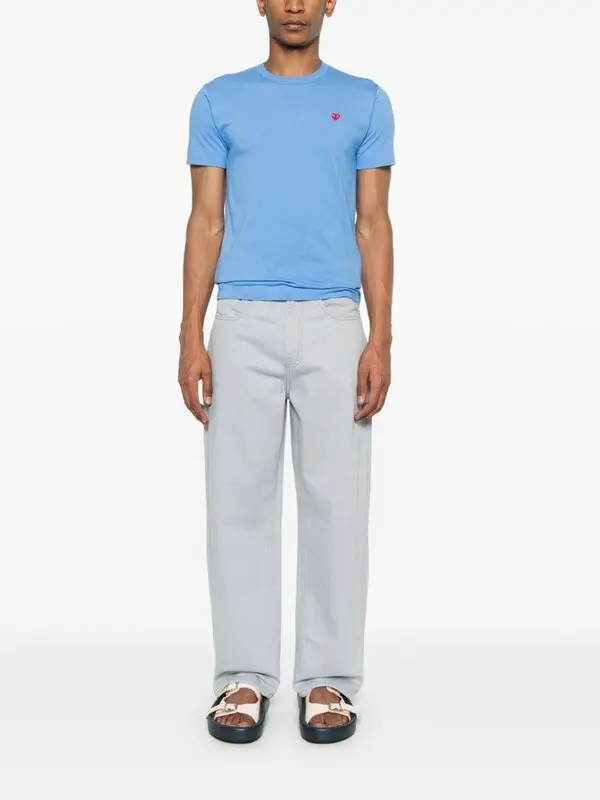 Play Comme Des Garcon Cotton T-shirt - Blue