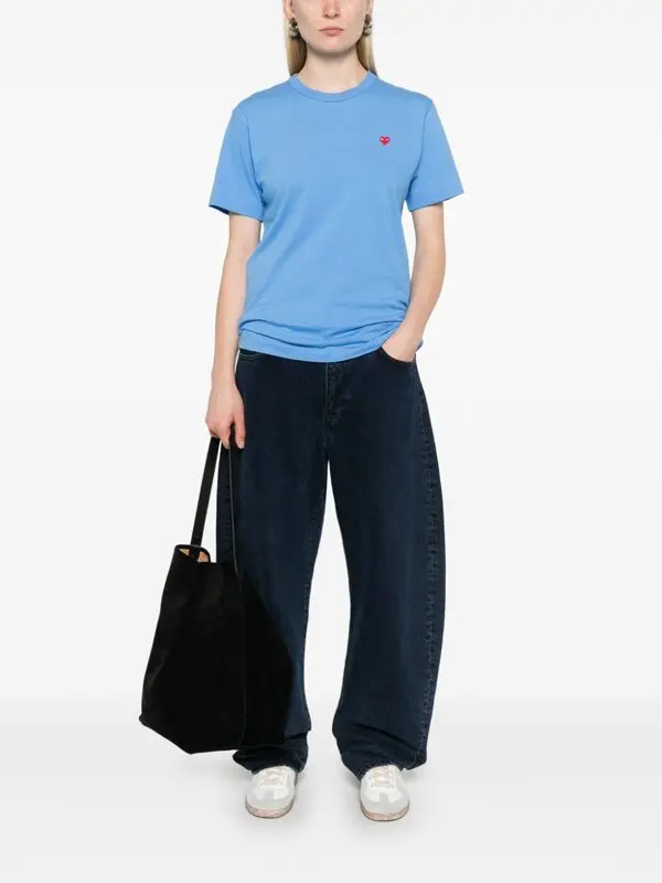 Play Comme Des Garcon Cotton T-shirt - Blue