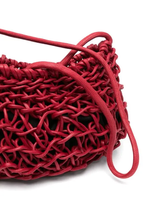 Alienina Cecilia Woven Shoulder Bag - Red