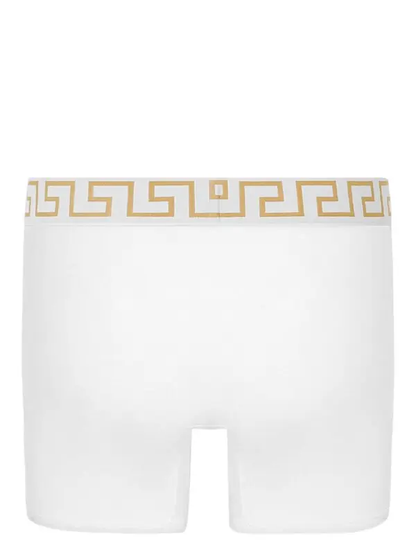 Versace Greca Border Long Boxers - White