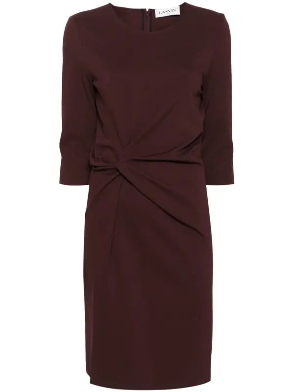 LANVIN Twist-detail Midi Dress