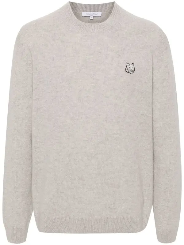 Maison Kitsuné Fox-motif Sweater - Grey